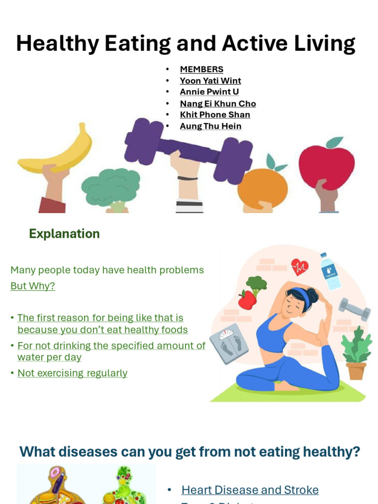 Healthy Eating and Active Living 1 | PDF | Healthy Diet | Foods