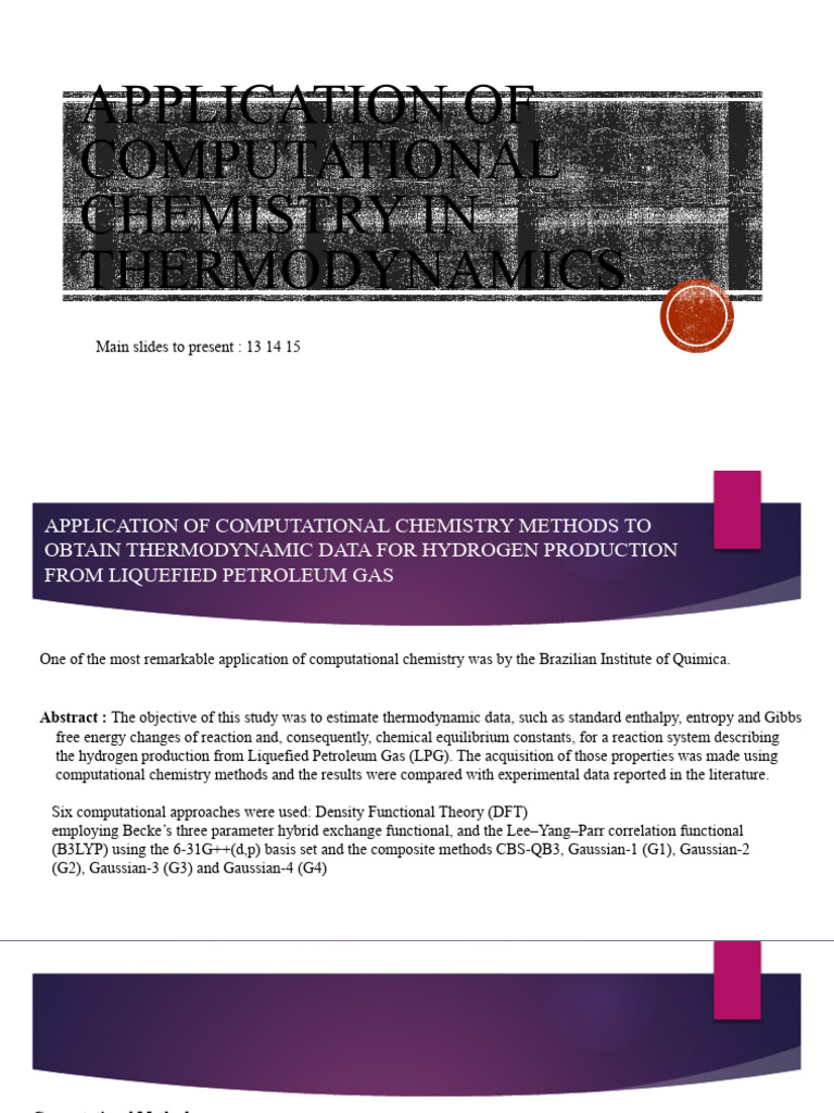 Applications of Comp. Chem | PDF | Computational Chemistry | Physical Chemistry