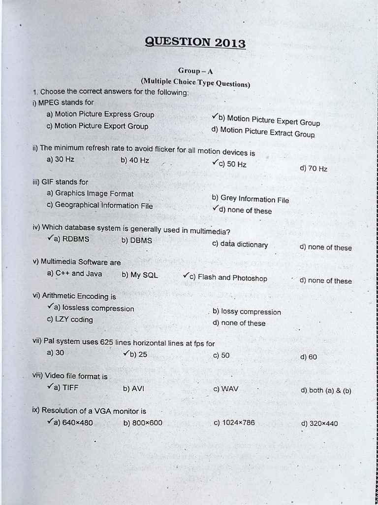 Multimedia Technology MCQ | PDF