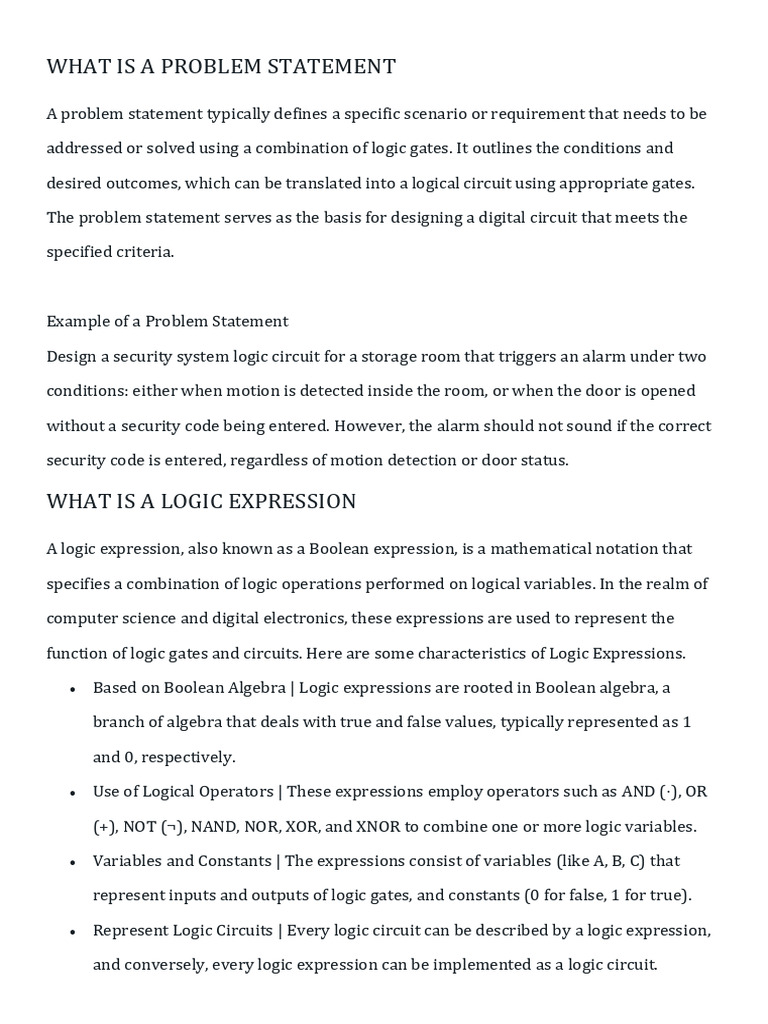 Boolean_Word_Problems_with_Explanation | PDF | Logic Gate | Electronic ...