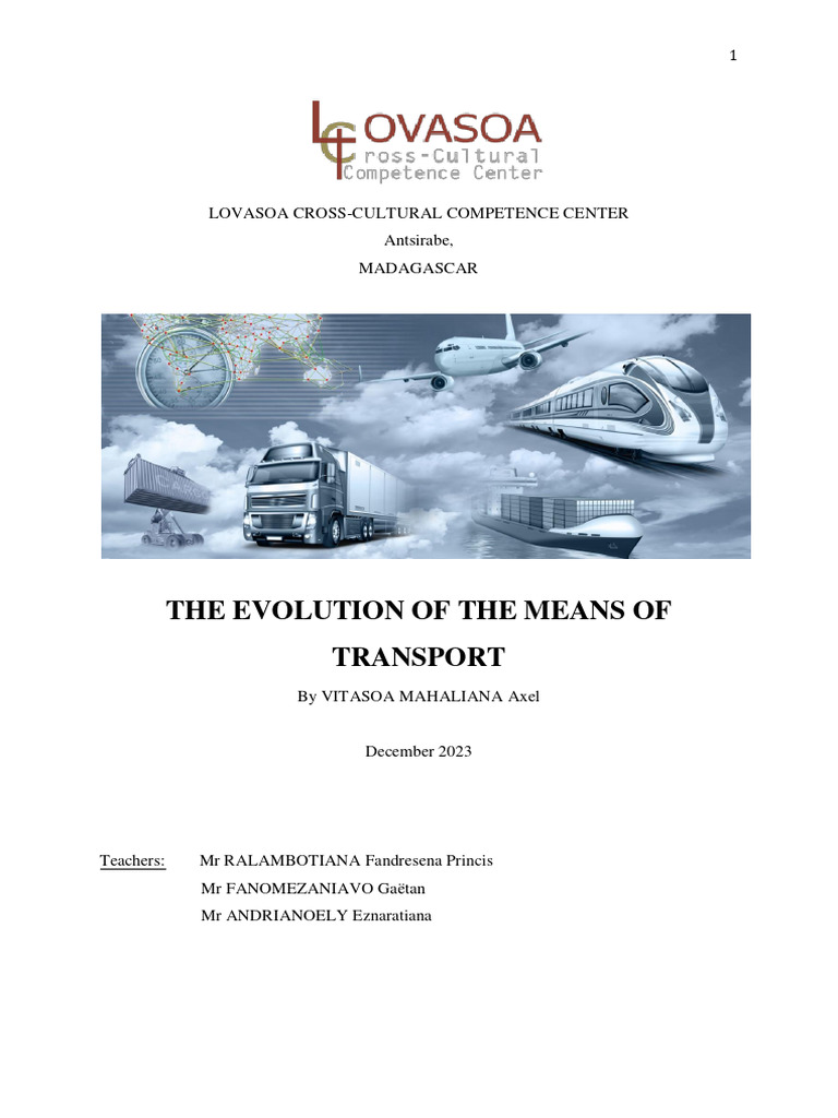 Essay Axel Transportation | PDF | Electric Vehicle | Transport