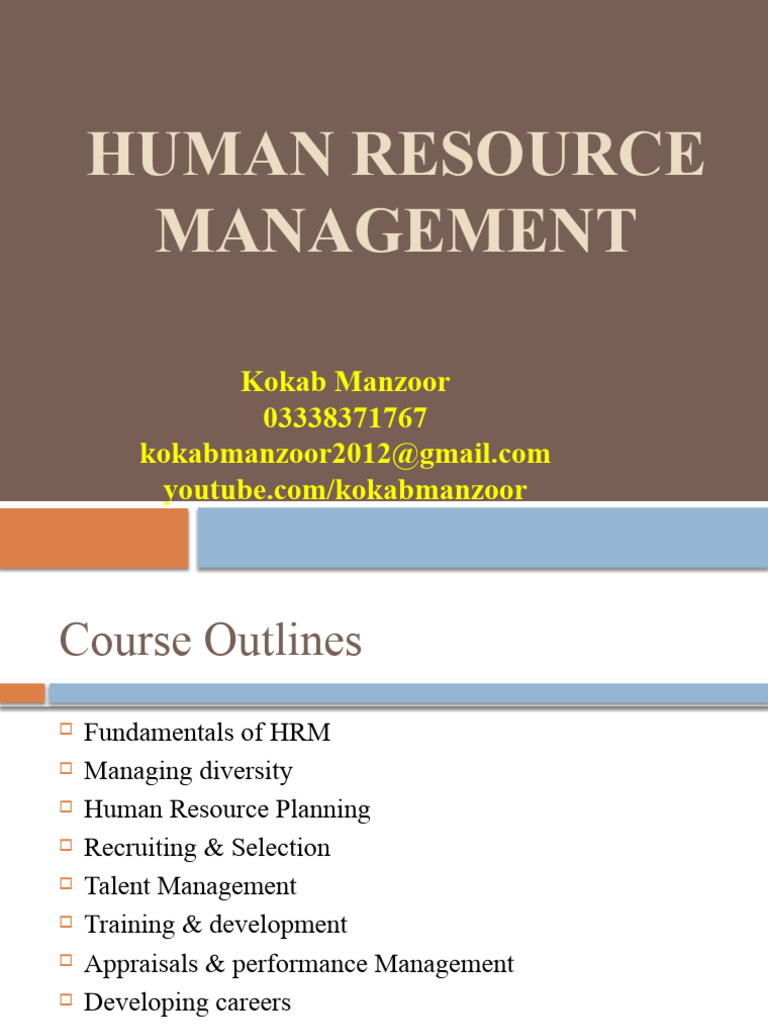 CH 1 Fundamentals of HRM | PDF | Human Resource Management | Human Resources