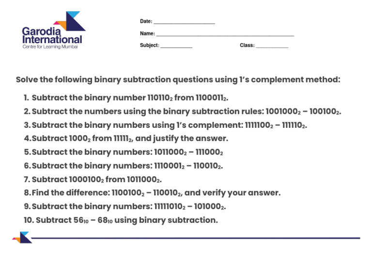 1 S Complement Worksheet | PDF | Teaching Methods & Materials | Technology & Engineering