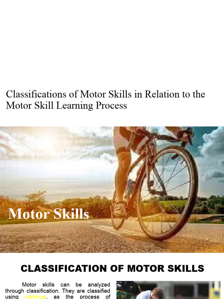 Classifications-of-Motor-Skills | PDF | Learning | Behavioural Sciences