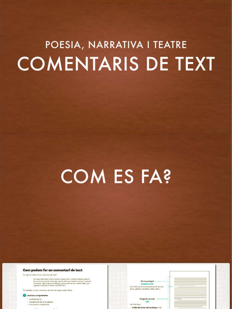 Comentari de Text | PDF