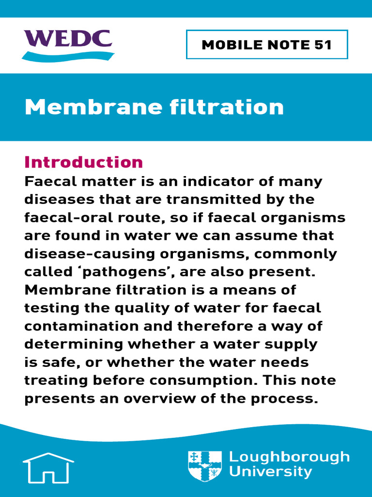 051 Membrane Filtration | PDF | Filtration | Sterilization (Microbiology)