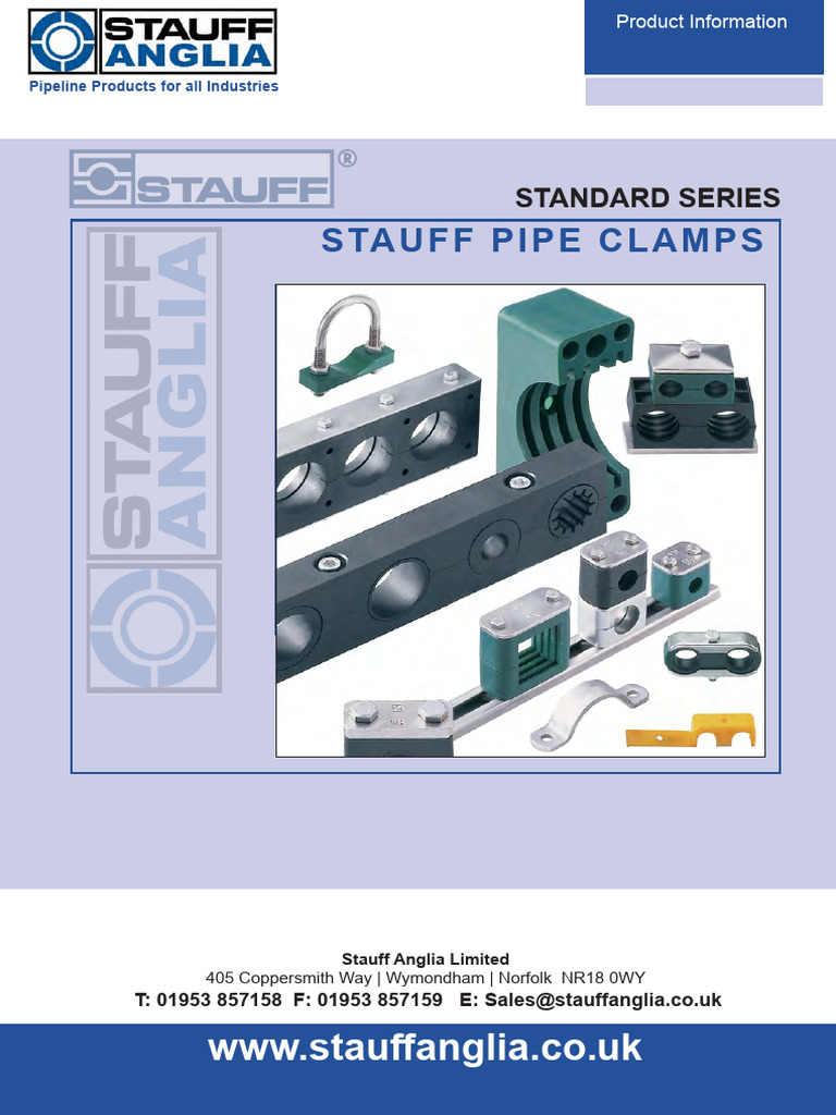 Clamps Standard Series | PDF | Pipe (Fluid Conveyance) | Screw