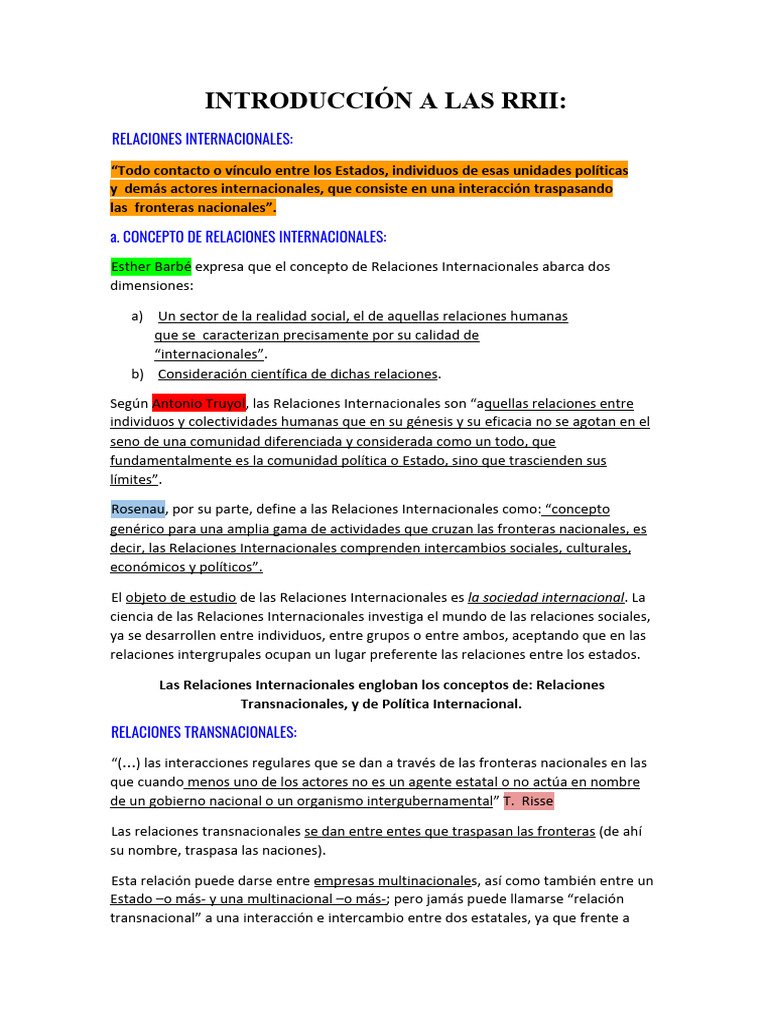 Introduccion A Las Rrii | PDF | Interdisciplinariedad | Realismo filosófico