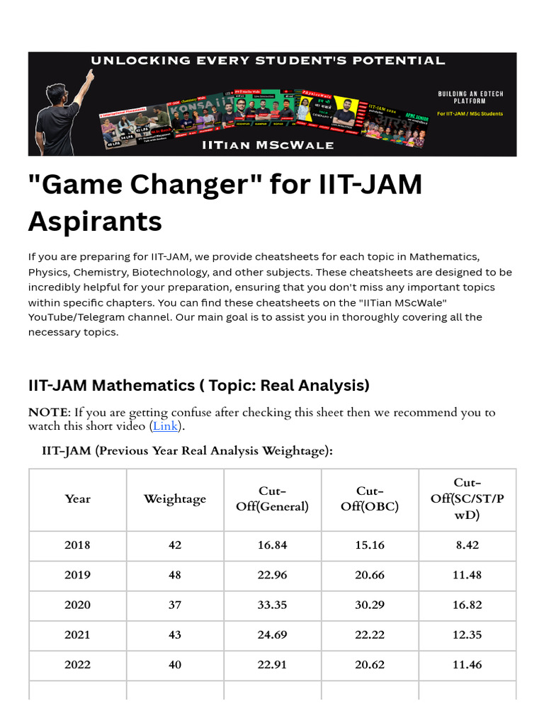 Game Changer For Real Analysis | PDF | Limit (Mathematics) | Sequence