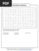 Tagalog Word Search for Grade 6 | PDF | Word Search | Puzzles