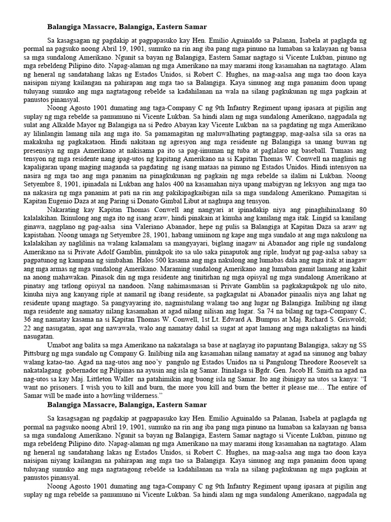 Mga Heneral Sa Labanang Pilipino | PDF