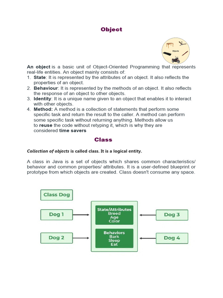 Chap2-Object Oriented Programming Concept | PDF | Method (Computer Programming) | Class ...