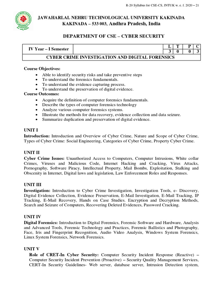 CCIDF_Syllabus | PDF | Computer Forensics | Digital Forensics