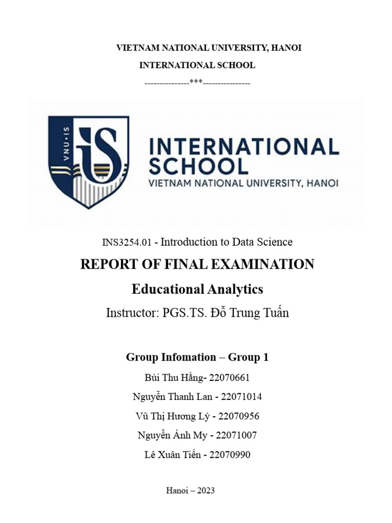 Final Report Ds 01 Pdf Data Data Analysis