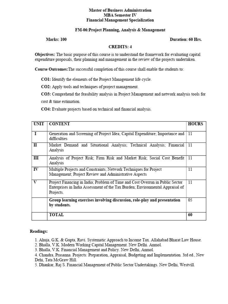 FM 06 | PDF | Project Management | Lecture