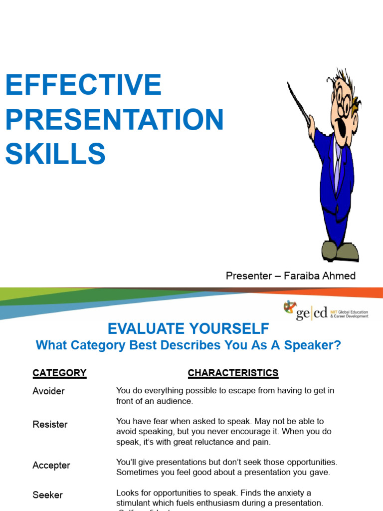 Mastering Effective Presentation Skills | PDF | Body Language | Glasses