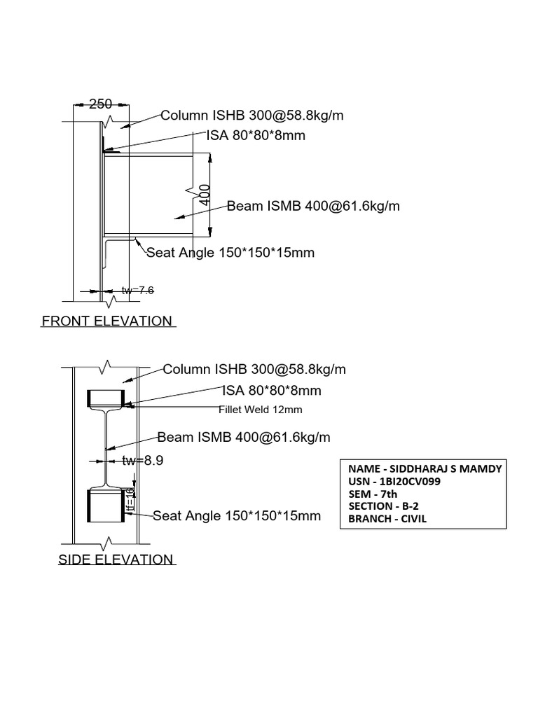 250 Column ISHB 300@58.8kg/m ISA 80 80 8mm | PDF