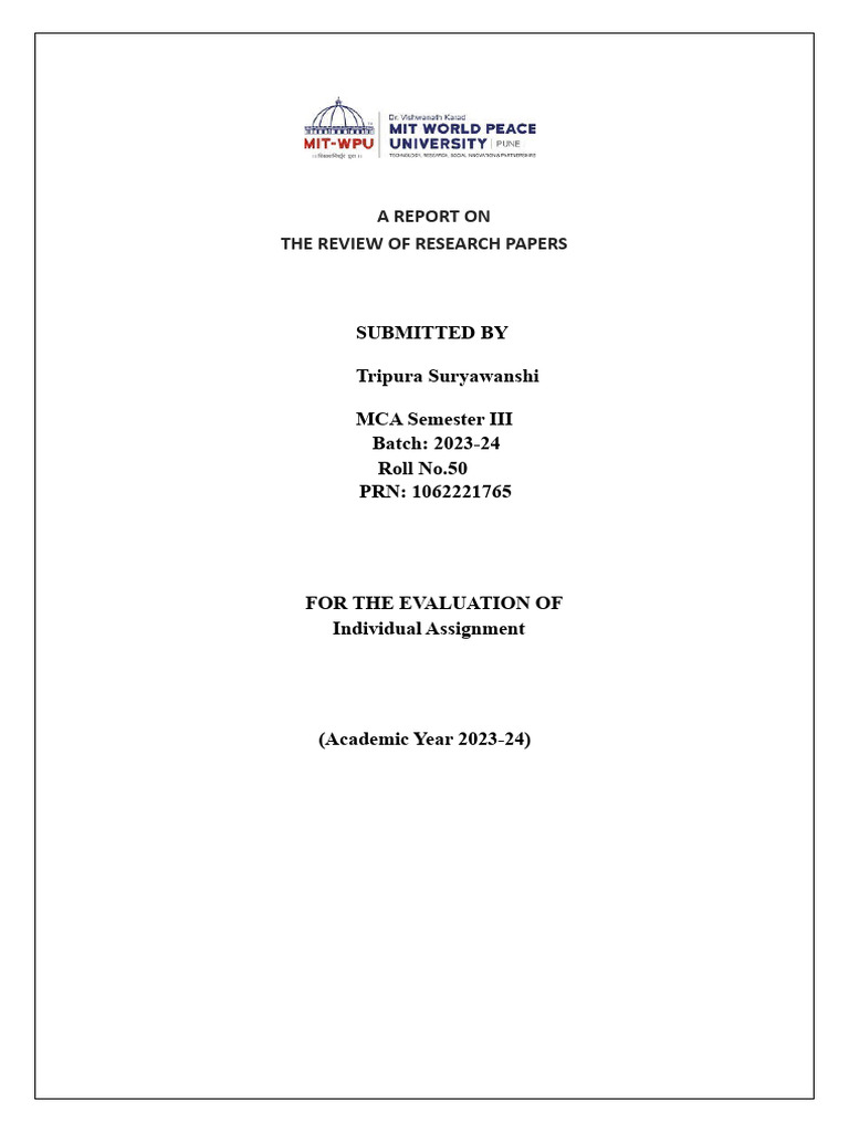 50 - TripuraSuryawanshi - RM ASSIGN-1 | PDF | Internet Of Things | Qualitative Research