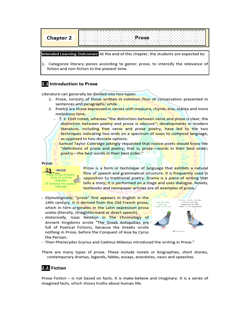 Chap 2 Prose | Download Free PDF | Prose | Poetry