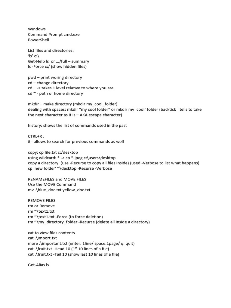 CLI Commands | PDF | Computer File | Operating System Families CLI Commands | PDF | Computer File | Operating System Families
