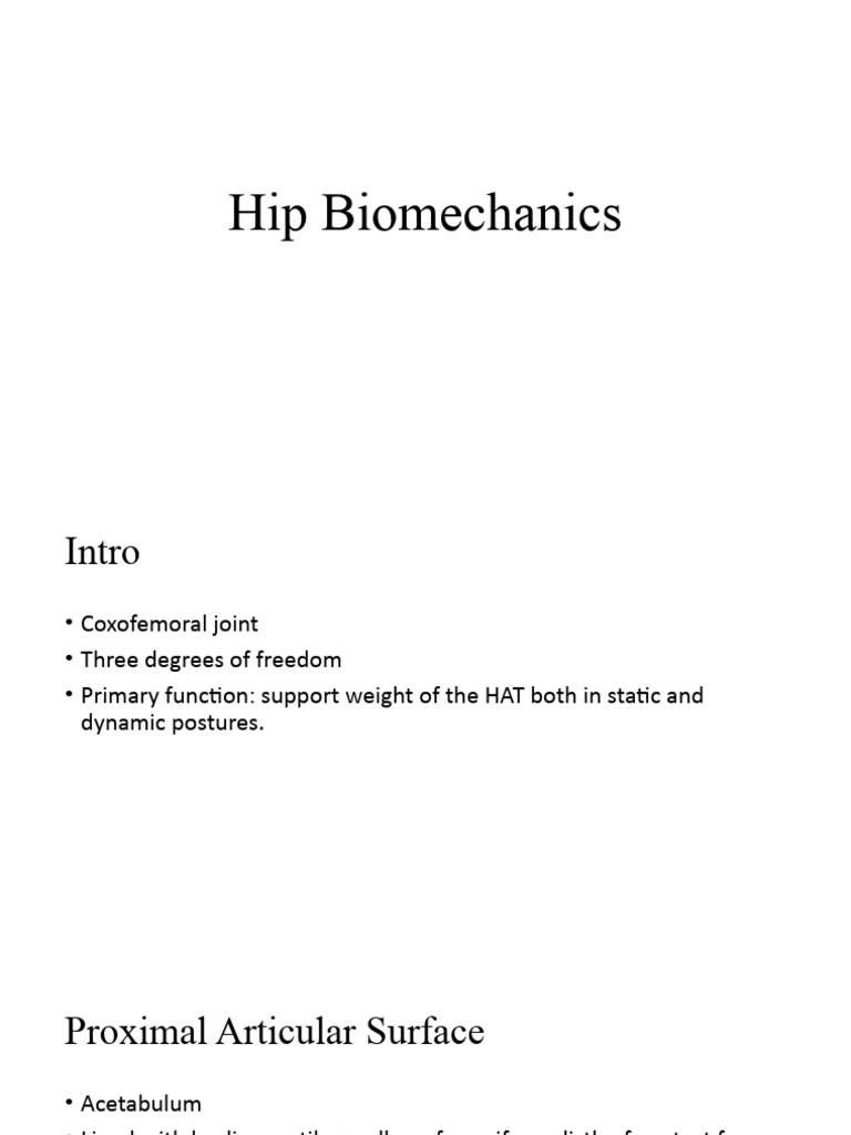 Understanding Hip Biomechanics | PDF | Hip | Anatomical Terms Of Motion