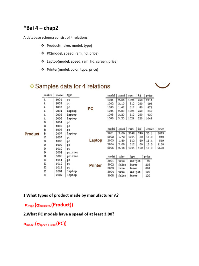 Database Schema & Queries Guide | PDF | Computers