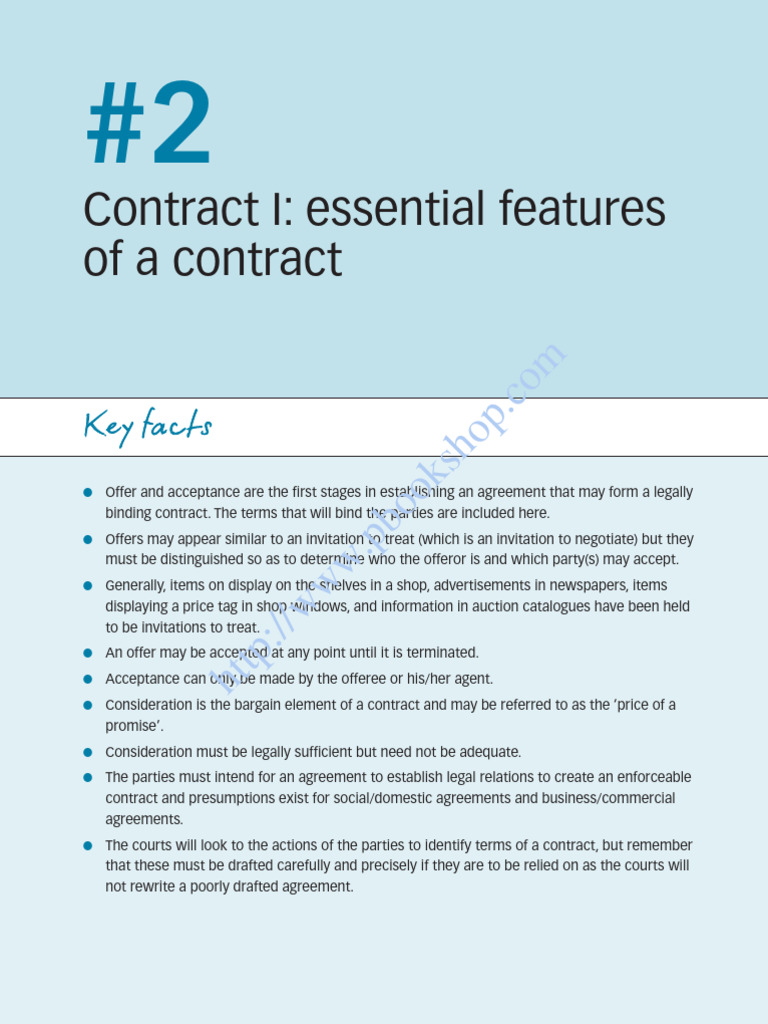 2 - Contract - I - Essential - Features - of - A - Con Exp | PDF ...