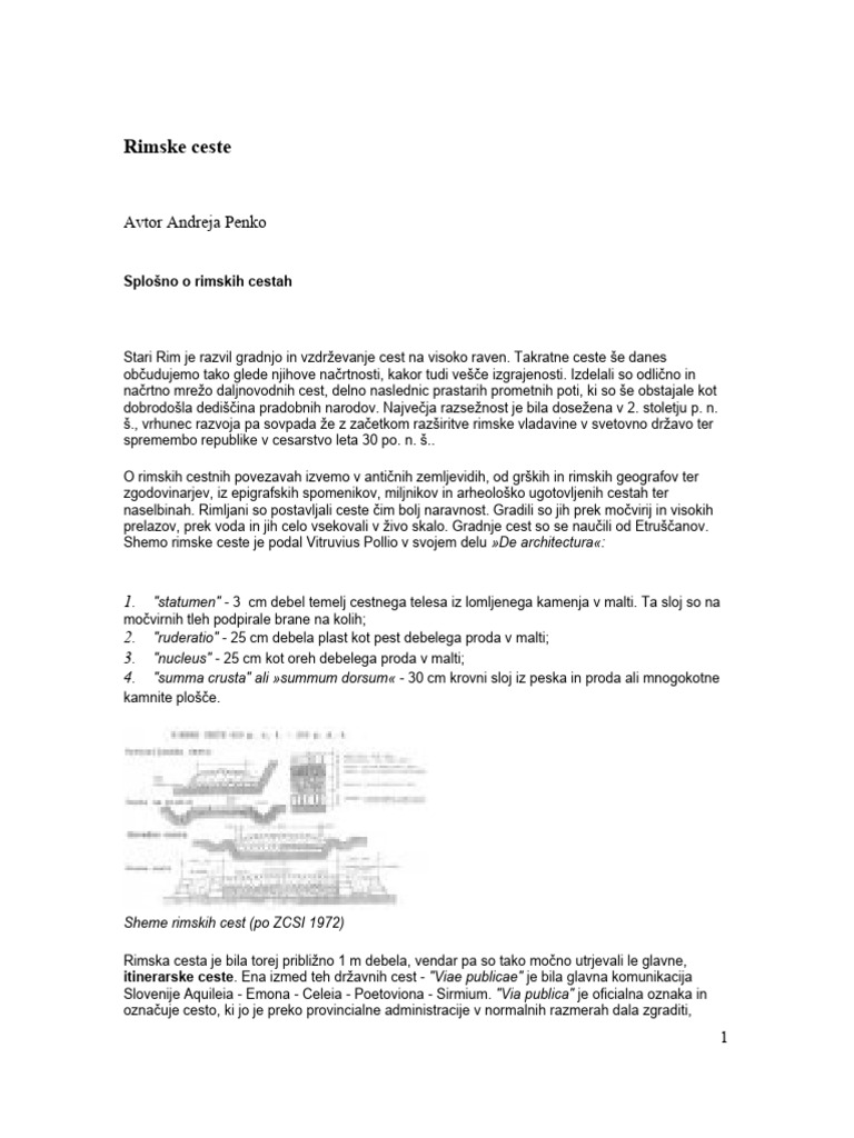 Rimske Ceste, Andreja Penko | PDF
