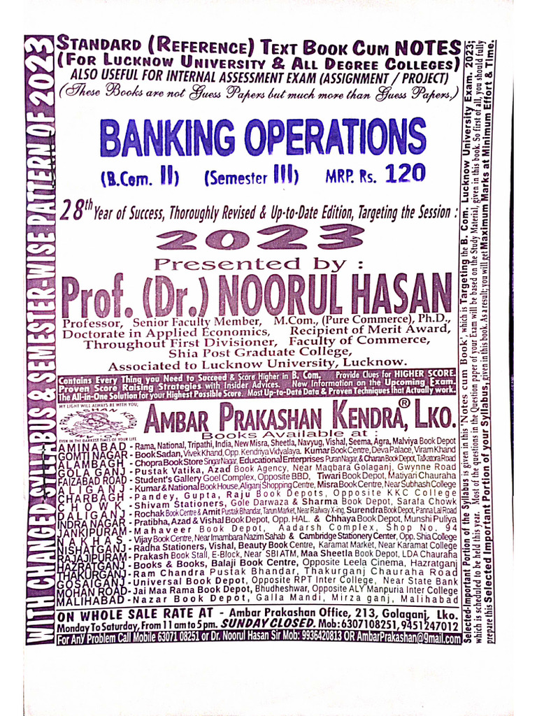 Banking Operations | PDF