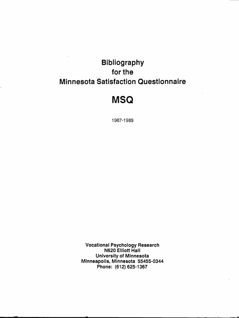 MSQ Bibliography | PDF