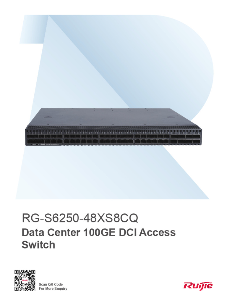Ruijie RG-S6250-48XS8CQ Switch Overview | PDF | Computer Network | I Pv6