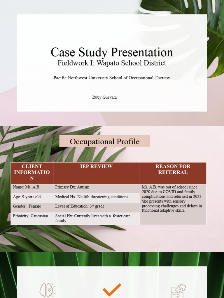Occupational Therapy Case Study: Autism | PDF | Occupational Therapy ...