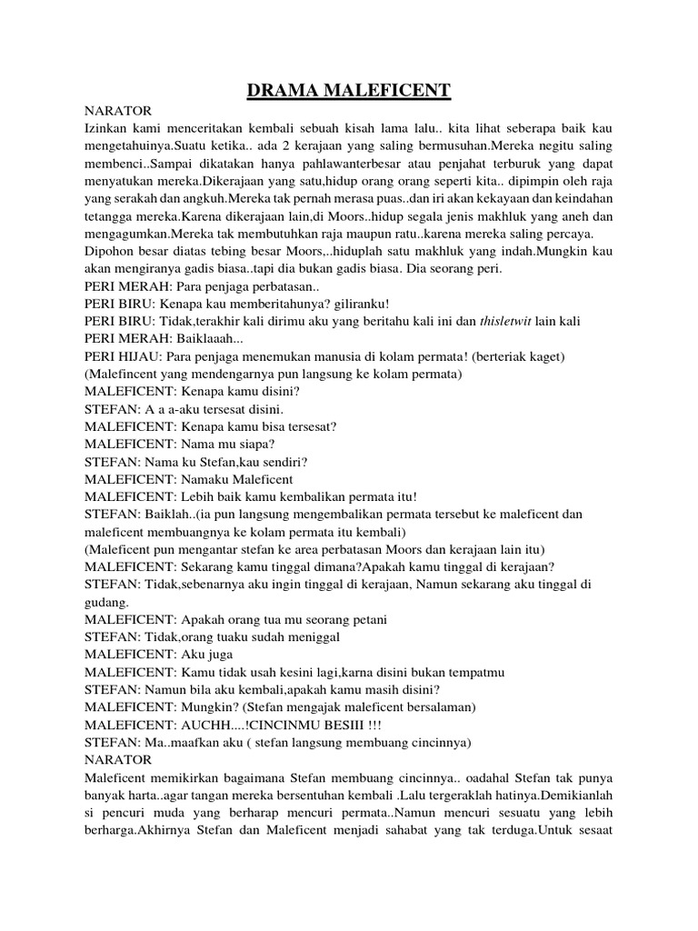 Maleficent: Kisah Perseteruan dan Pengkhianatan | PDF