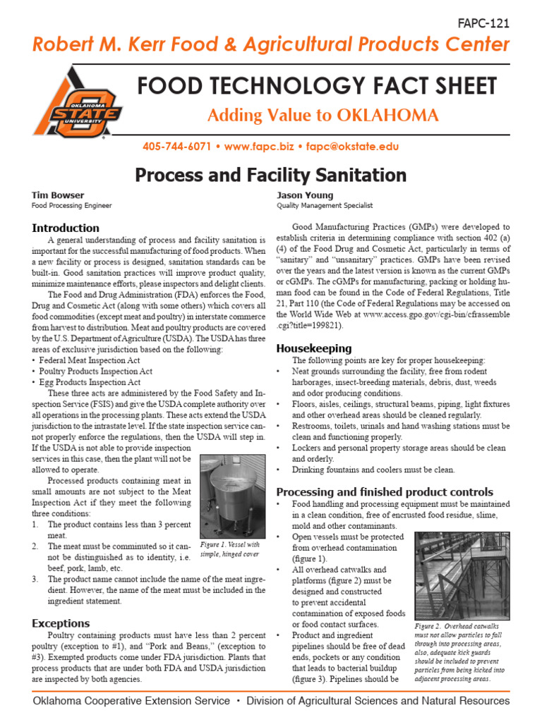 Process and Facility Sanitation Fapc 121 | PDF | Title Ix | Discrimination
