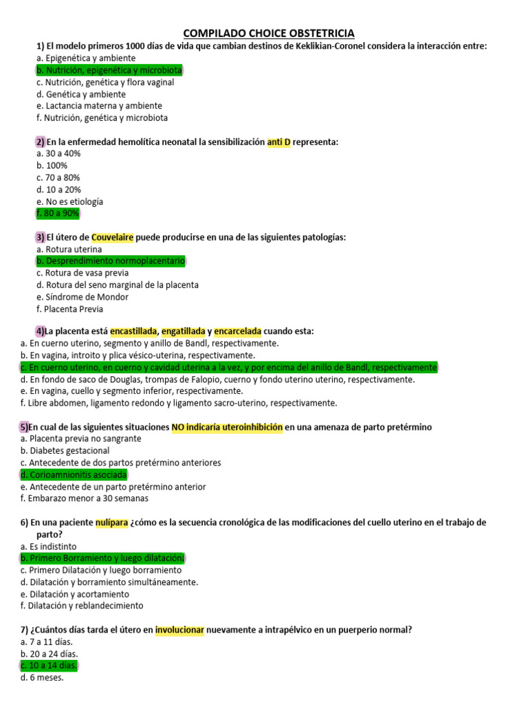 Super Compilado Obstetricia Done | PDF | El embarazo | Parto