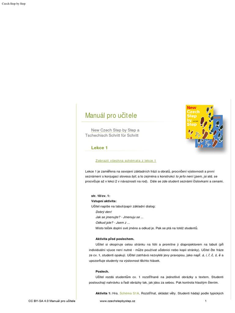 CzechStepbyStep TM 01 | PDF