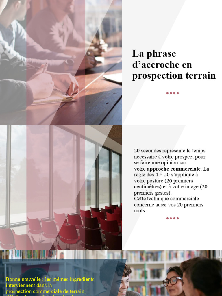 La Phrase D'accroche en Prospection Terrain | PDF | Affaires | Finance ...