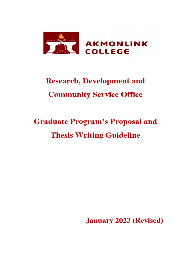Proposal-Thesis Guid January 2023 | PDF | Methodology | Digital Object ...