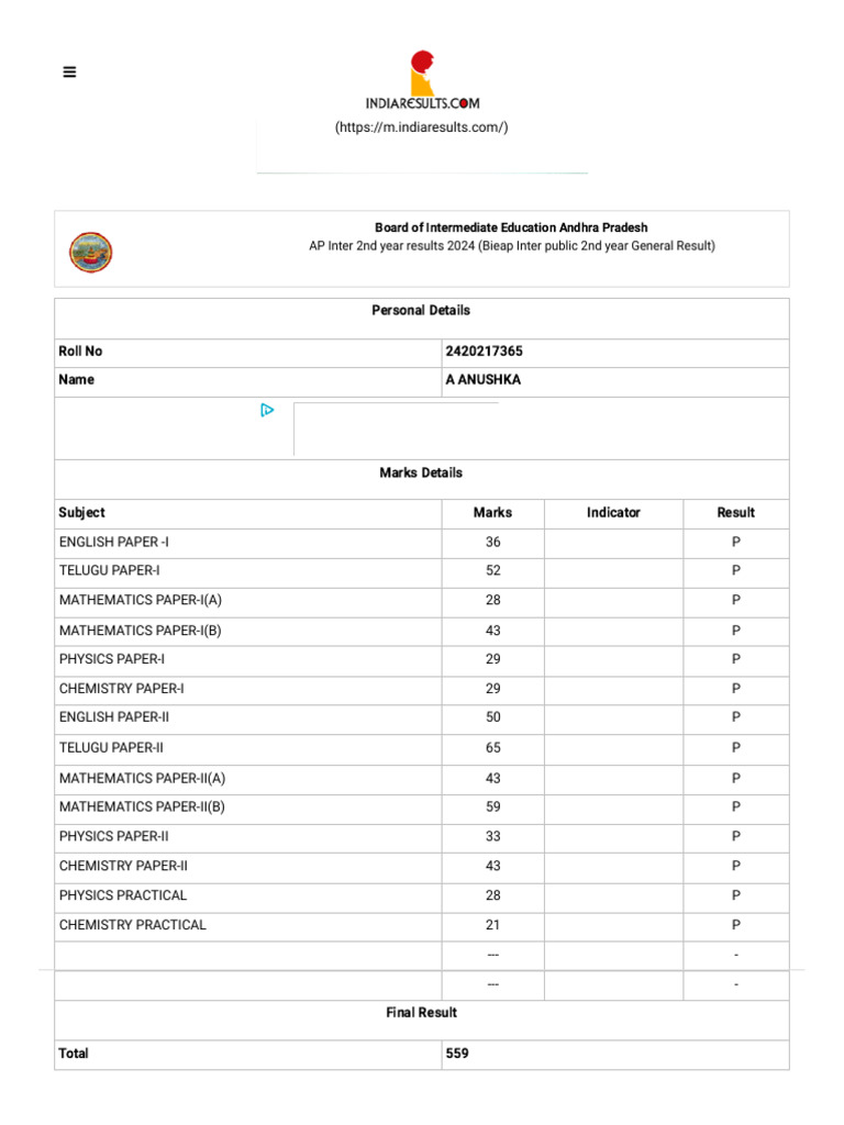AP Inter 2nd Year Results 2024 (Bieap Inter Public 2nd Year General ...