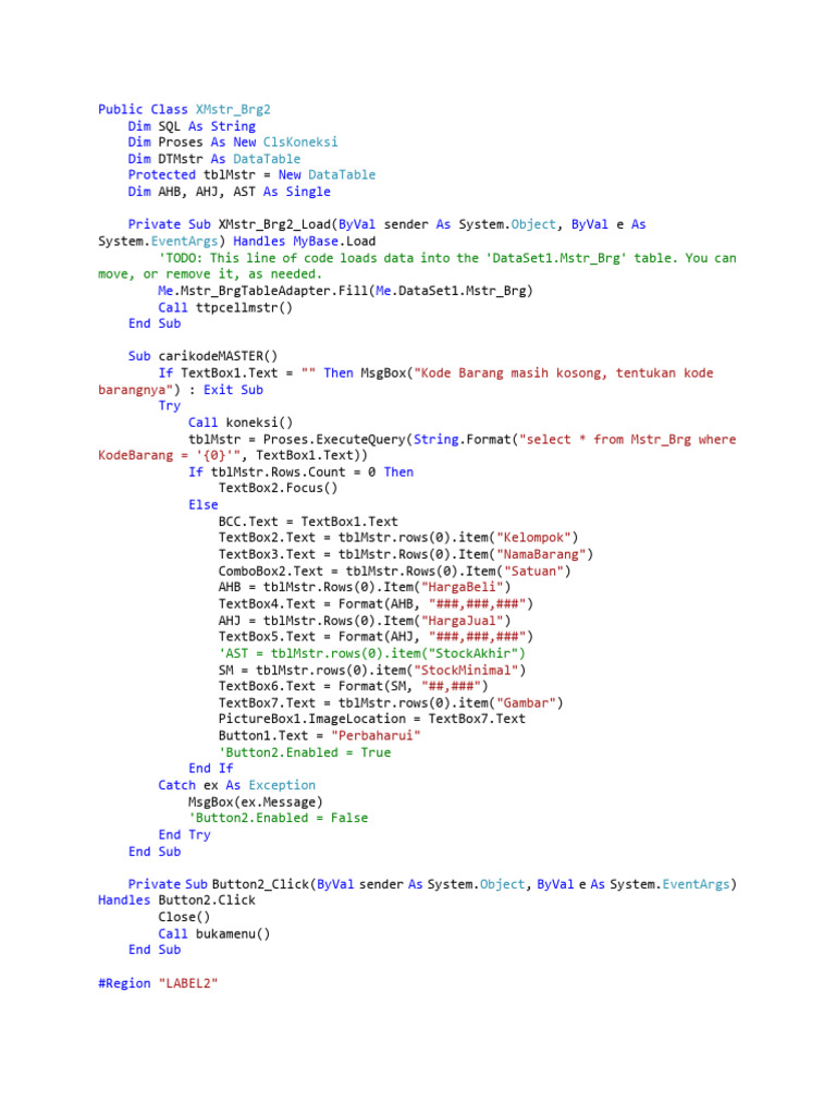 Inventory Management Code Module | PDF | Data | Data Management Software