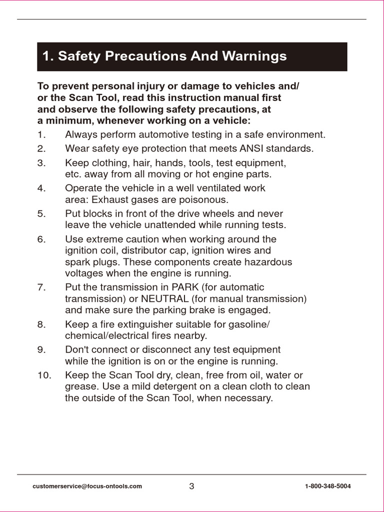 Safety Precautions in An Automotive Workshop by Samii | PDF ...