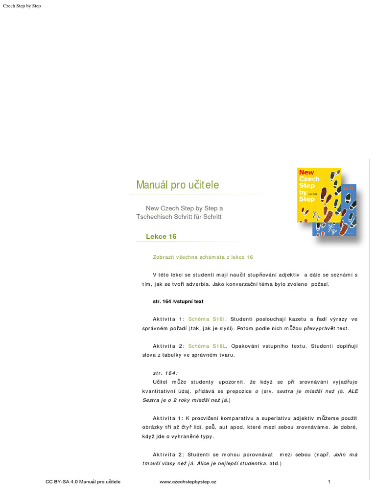 CzechStepbyStep TM 16 | PDF