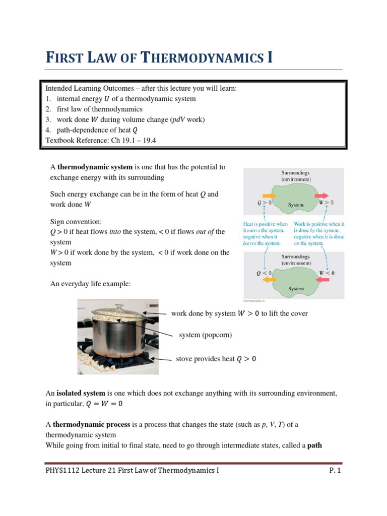 Lecture 21 | Download Free PDF | Heat | Thermodynamics