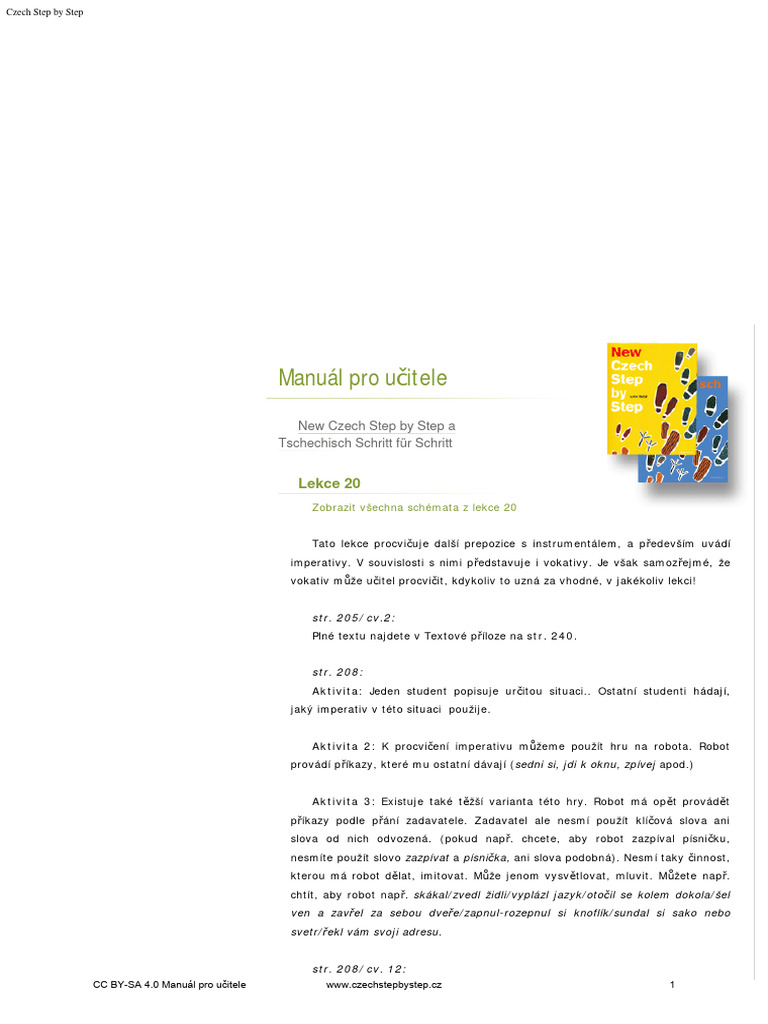 CzechStepbyStep TM 20 | PDF