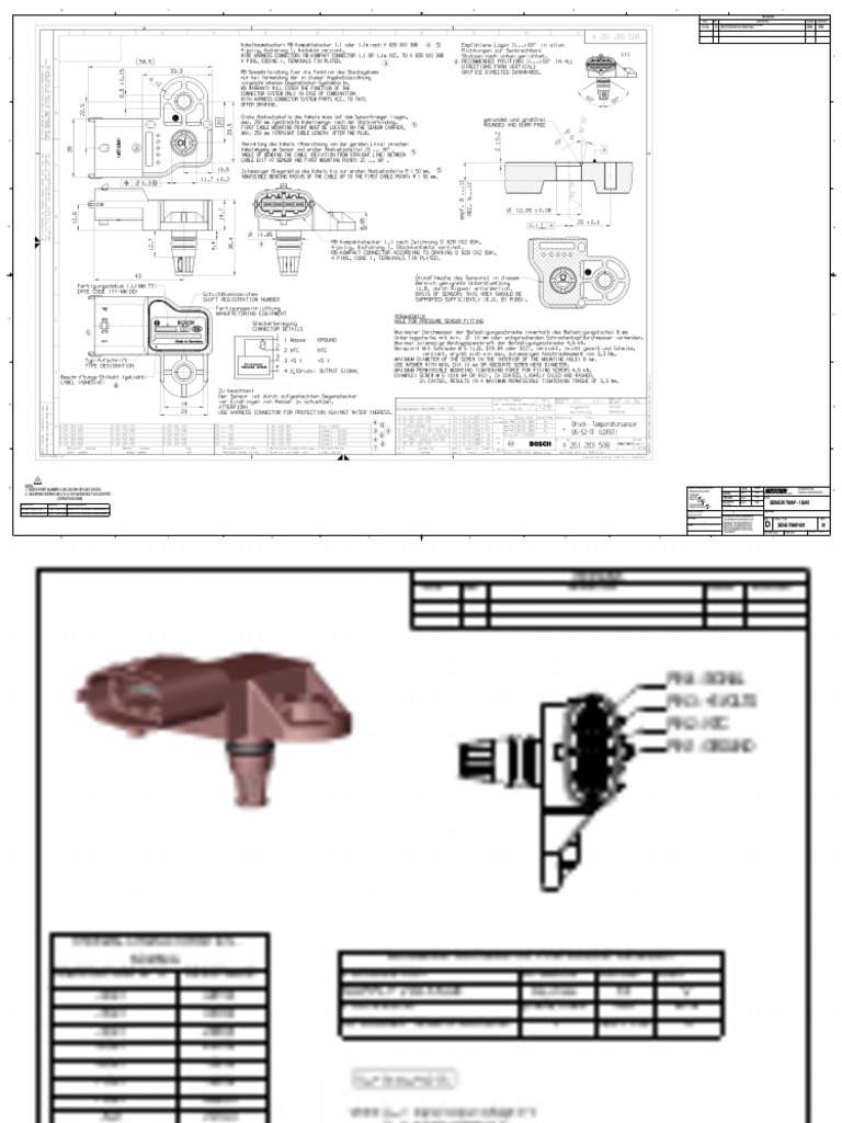 Sensor TMAP 1 Bar Specifications | PDF | Screw | Metrology
