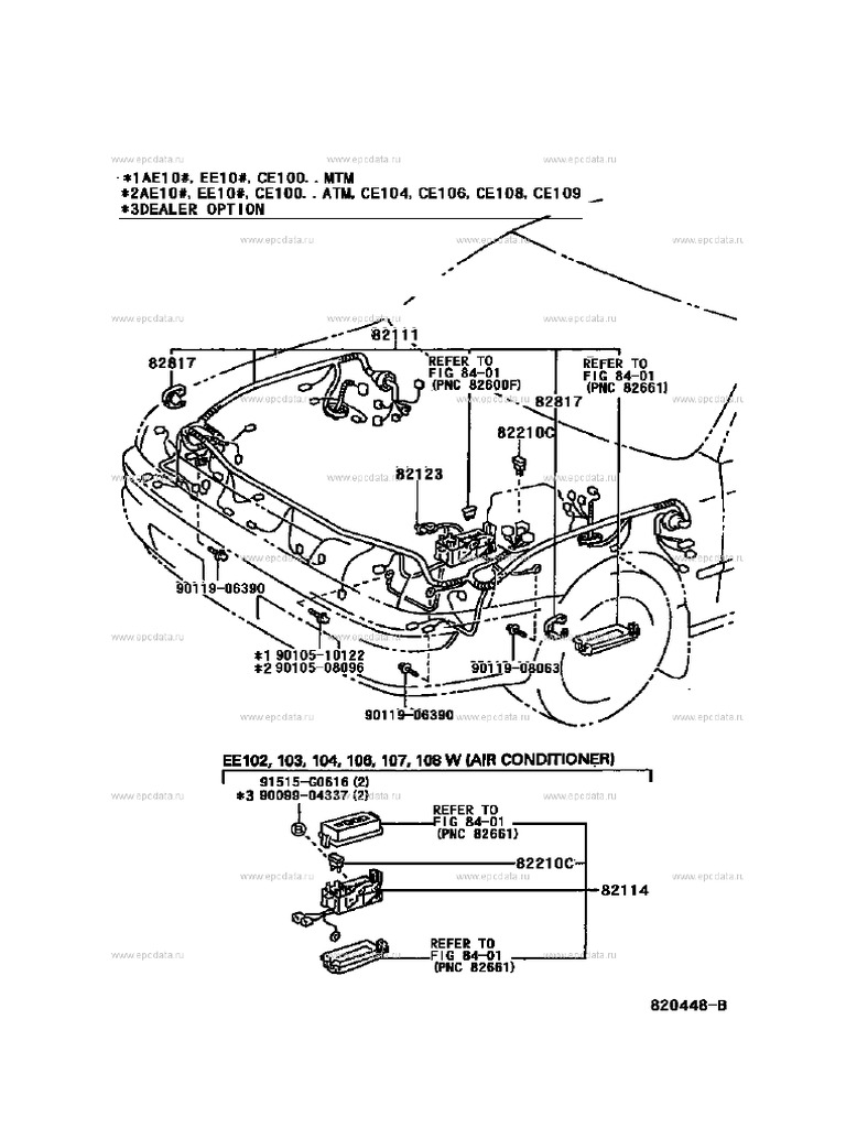 Toyota Corolla AE100 Wiring & Clamp | PDF