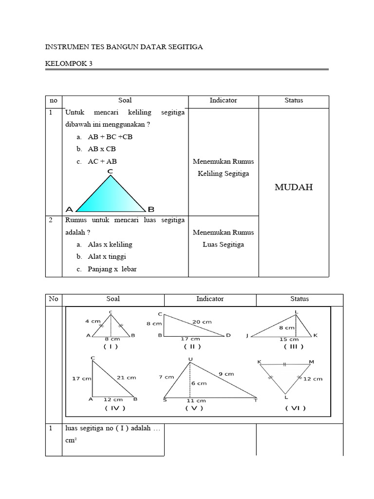Rumus Keliling dan Luas Segitiga | PDF | Metode & Bahan Ajar