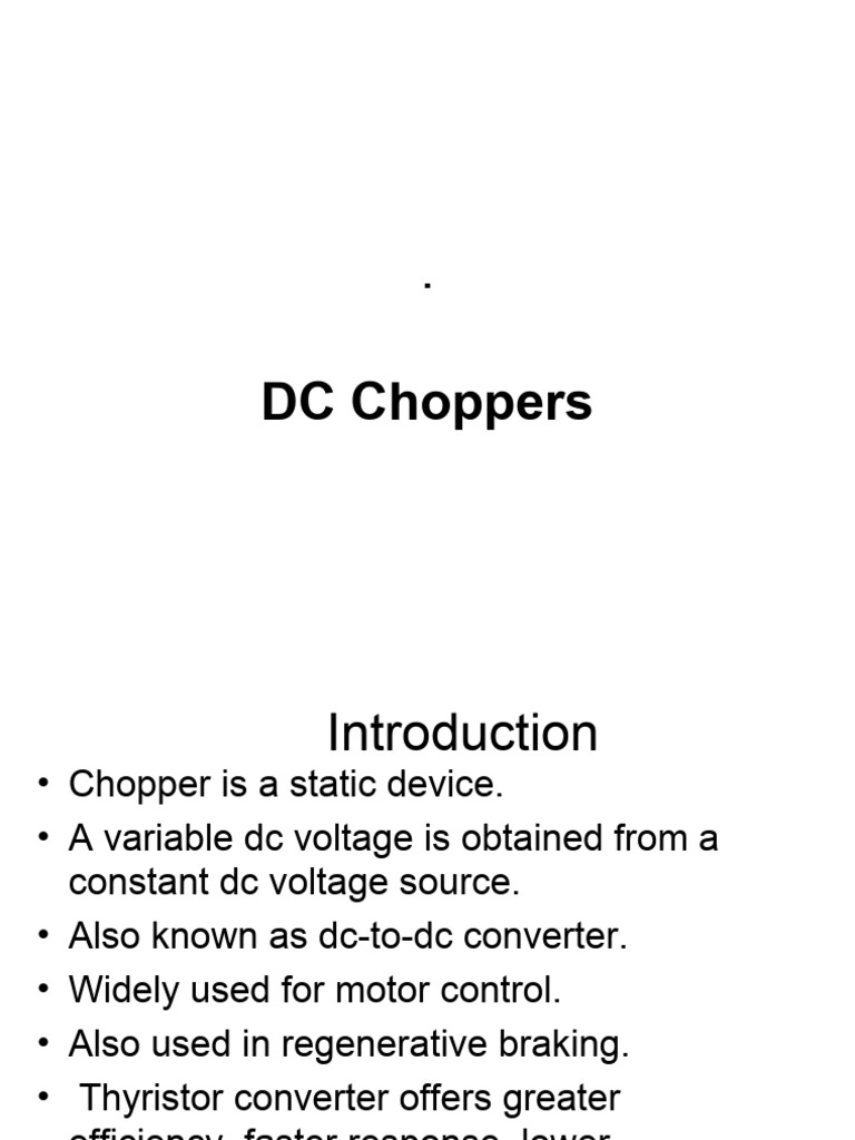 DC Choppers | PDF | Inductor | Electrical Engineering
