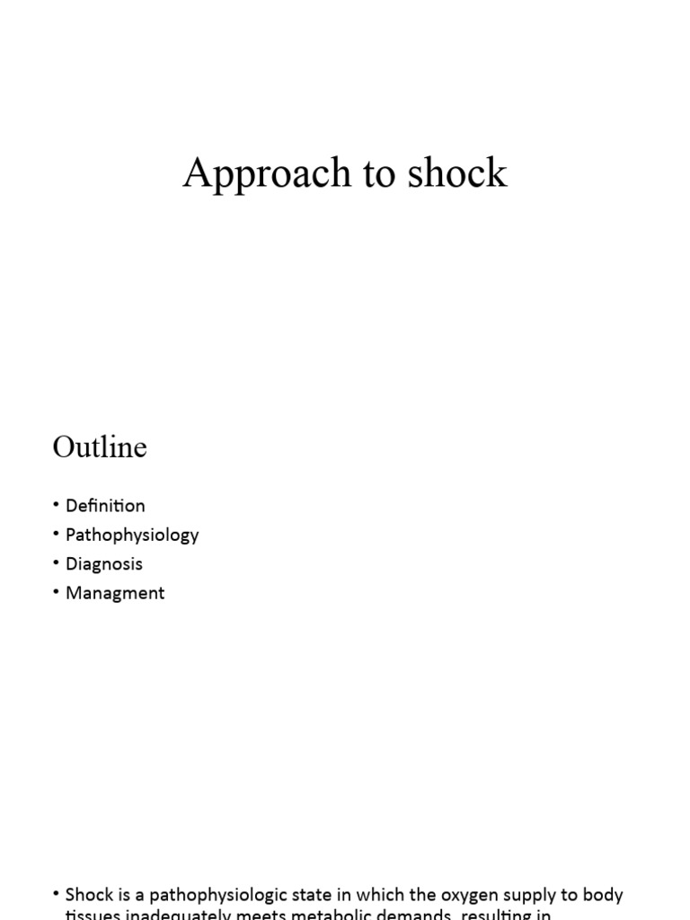 Approach To Shock | PDF | Shock (Circulatory) | Angiotensin