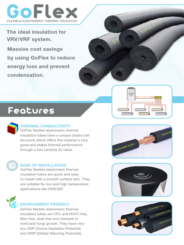 Go Flex NBR Plain Leaflet | PDF | Chlorofluorocarbon | Thermal Insulation